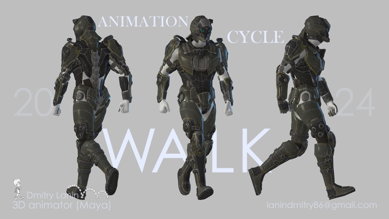 Walk Cycle Maya Animation - YouTube