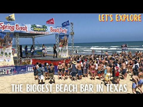 Let's explore the Biggest Beach Bar in Texas | Clayton's Beach Bar & Grill, SPI, TX