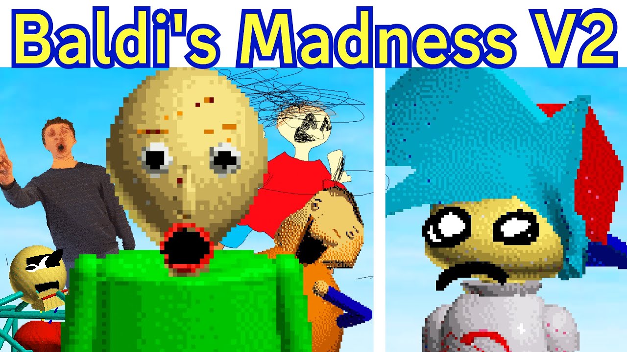 FNF BALDI'S BASIC MADNESS V2 (Vs Baldi, Principle, Bully, Playtime ...