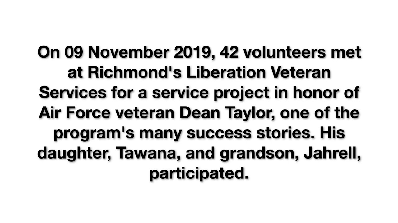 2019 Richmond November Service Project with VSOs - YouTube