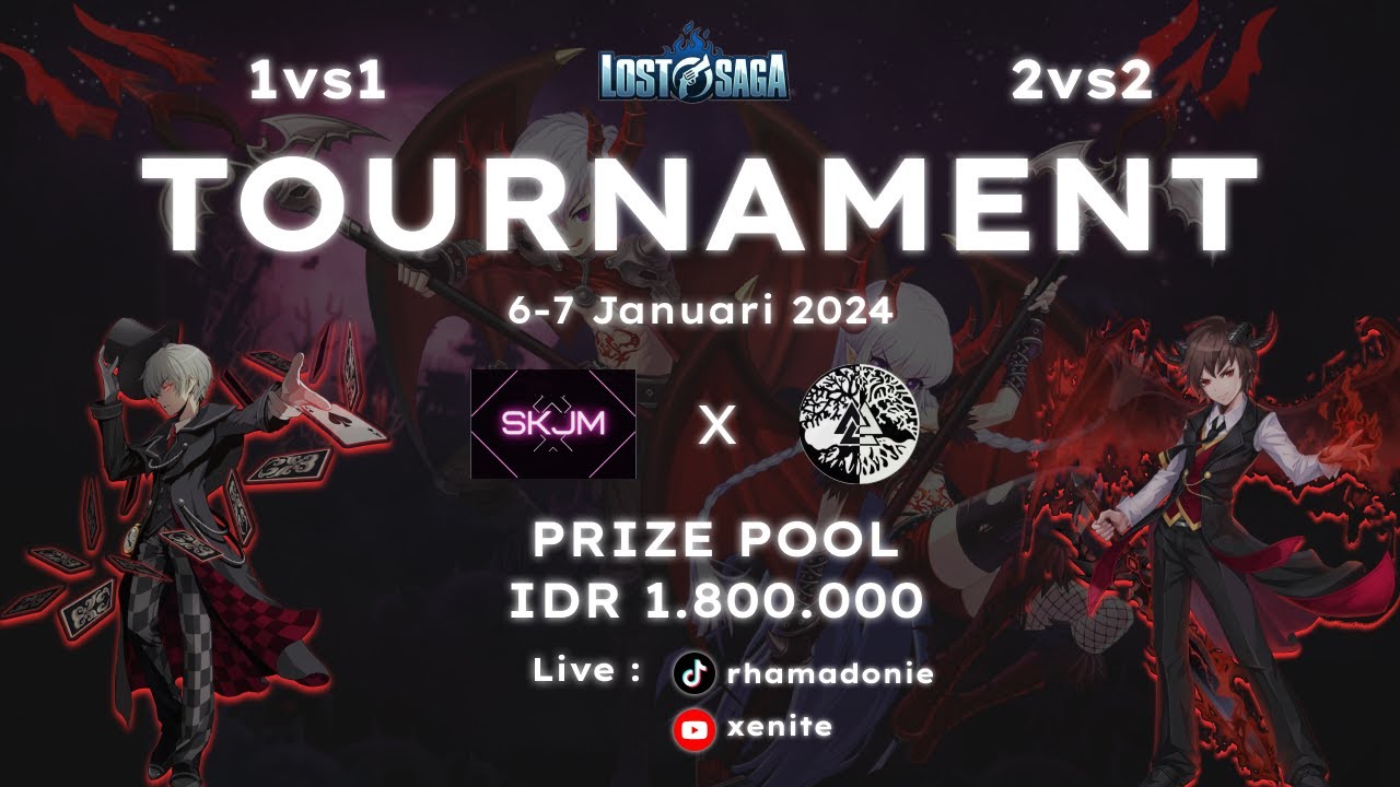 TOURNAMENT LOST SAGA SLIPPERY X SKJM 1VS1 2VS2 - YouTube