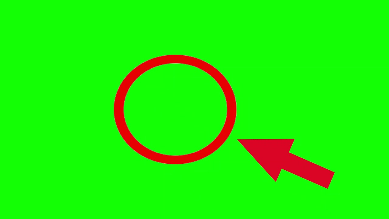 Circulo y flecha rojos / Red circle and arrow - Green Screen - YouTube