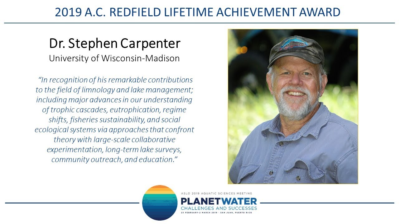 2019 Alfred C. Redfield Lifetime Achievement Award to Stephen Carpenter ...