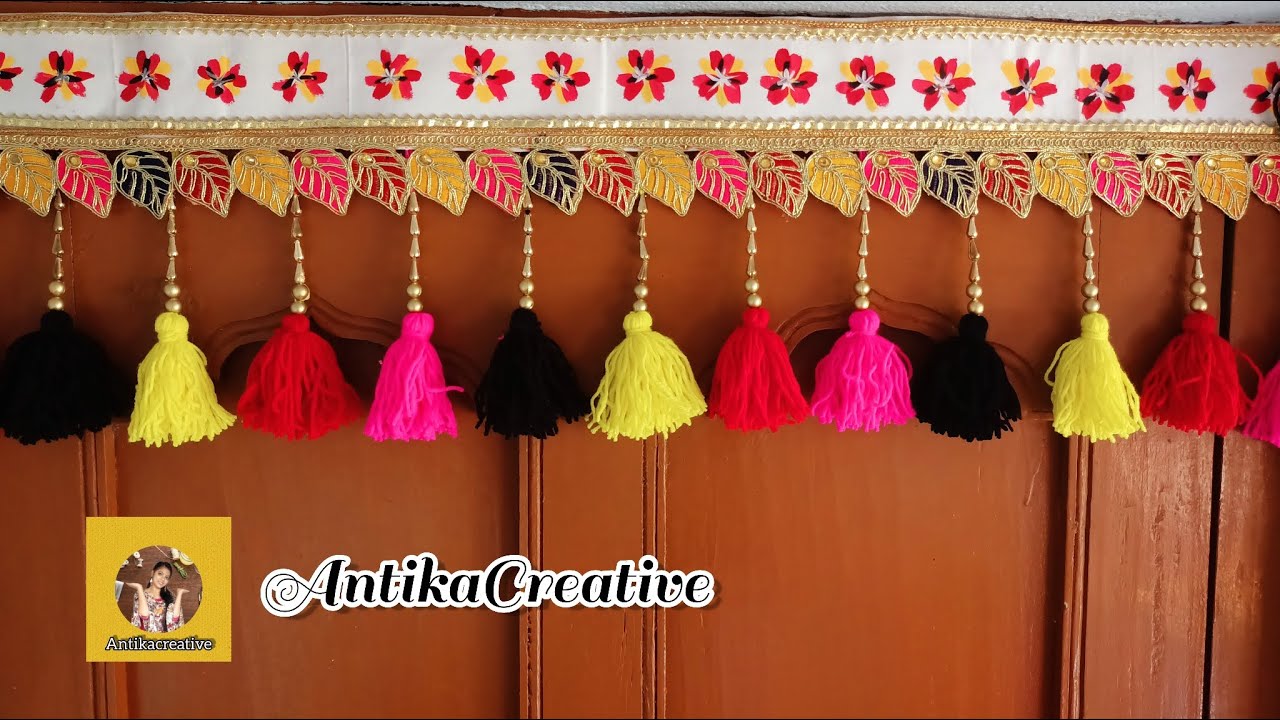 Door hanging | Toran Making At Home | Diy Door toran | Door Hanging ...