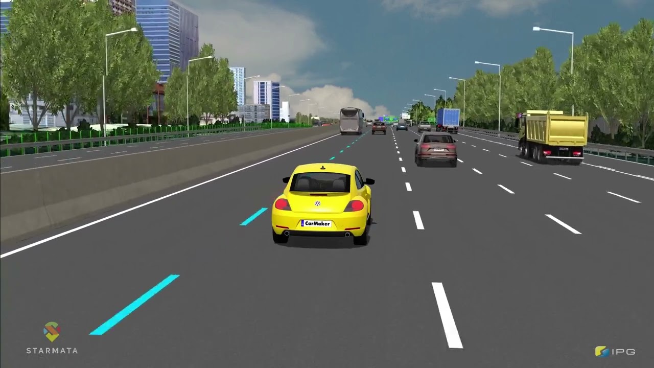 Gyeongbu expressway detailed road 3D model for CarMaker - YouTube