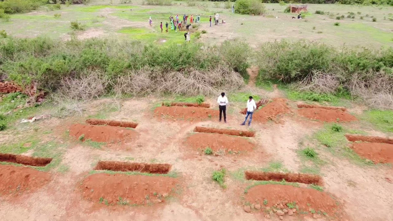 Staggered contour trench & sowing seeds - YouTube