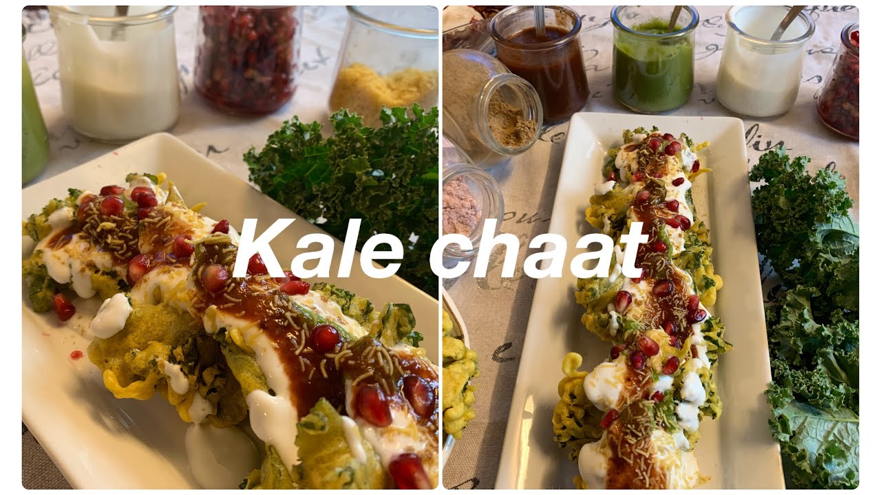 Kale Chaat | Kale Pakora Chaat | Fusion Chaat | Healthy Recipe| Indian ...