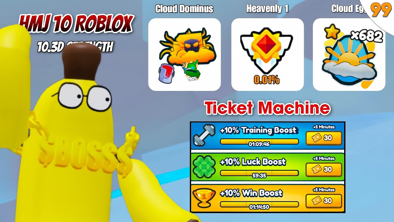 Cloud Dominus Pet - Heavenly 35% | Upgrade Ticket Machine & Arm Wrestle Simulator Roblox #99 ...