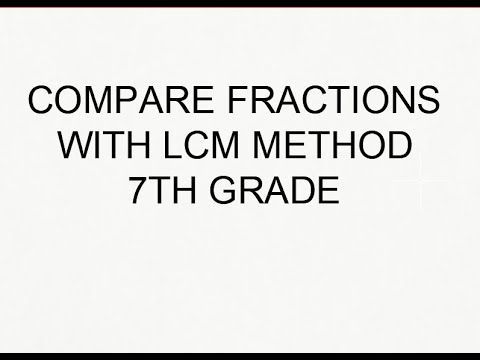 Compare fractions with LCM method - YouTube