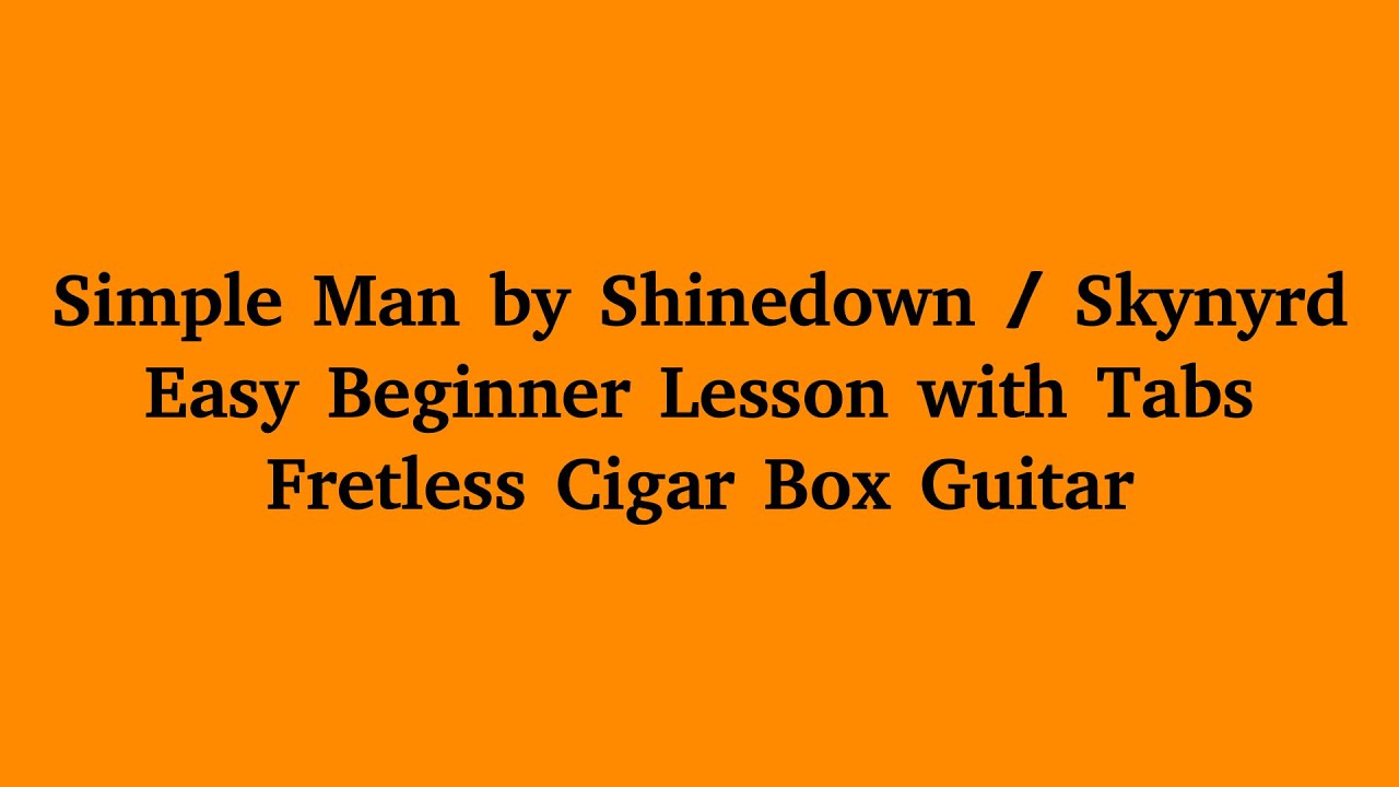 Simple Man by Shinedown / Skynyrd - Easy Beginner Lesson with Tabs for ...