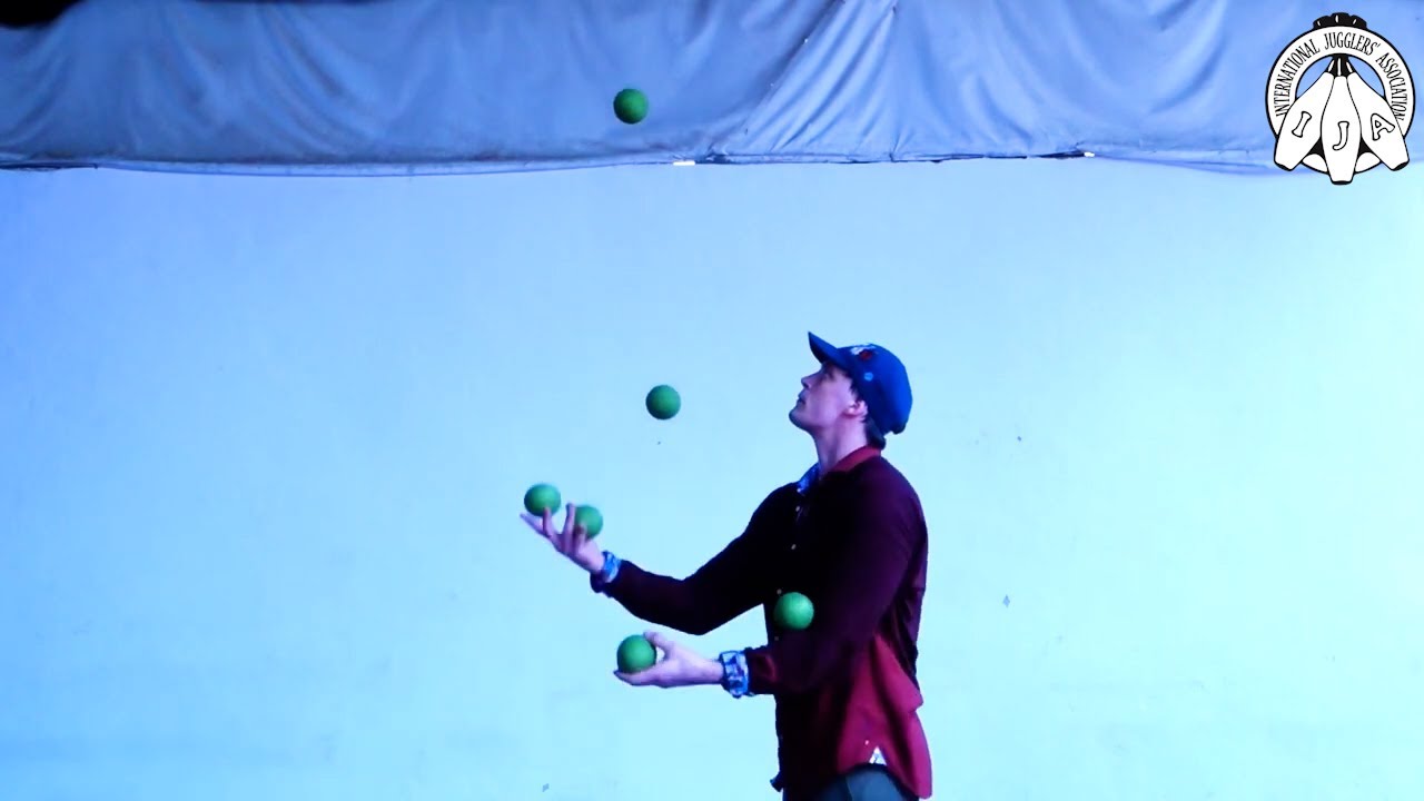 Ball juggling by Gustaf Rosell from Sweden | IJA Tricks of the Month - YouTube