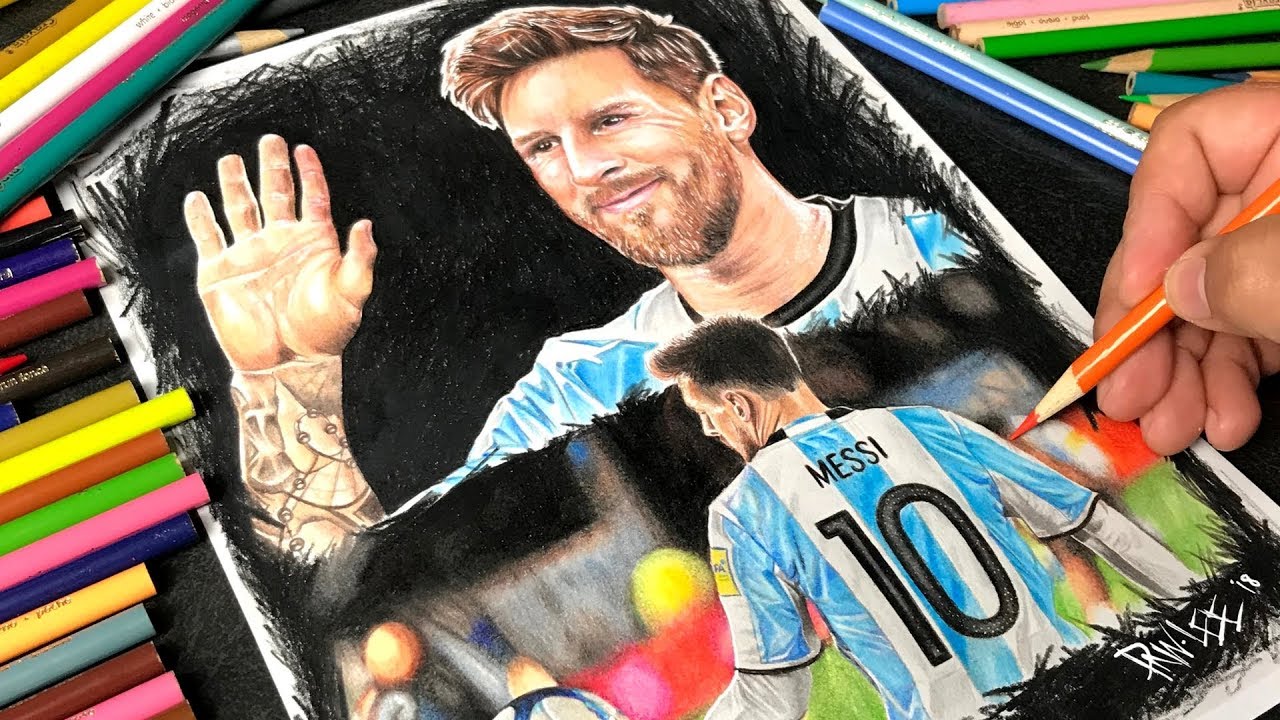 **LIONEL MESSI DRAWING** FC BARCELONA - YouTube