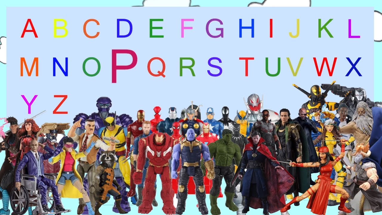 Hulk and Iron Man character learn ABC lesson and Alphabet song for ...