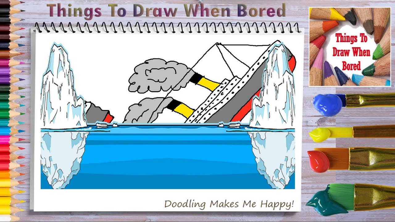 How To Draw Titanic Sinking ( How To Draw The Titanic Sinking ...