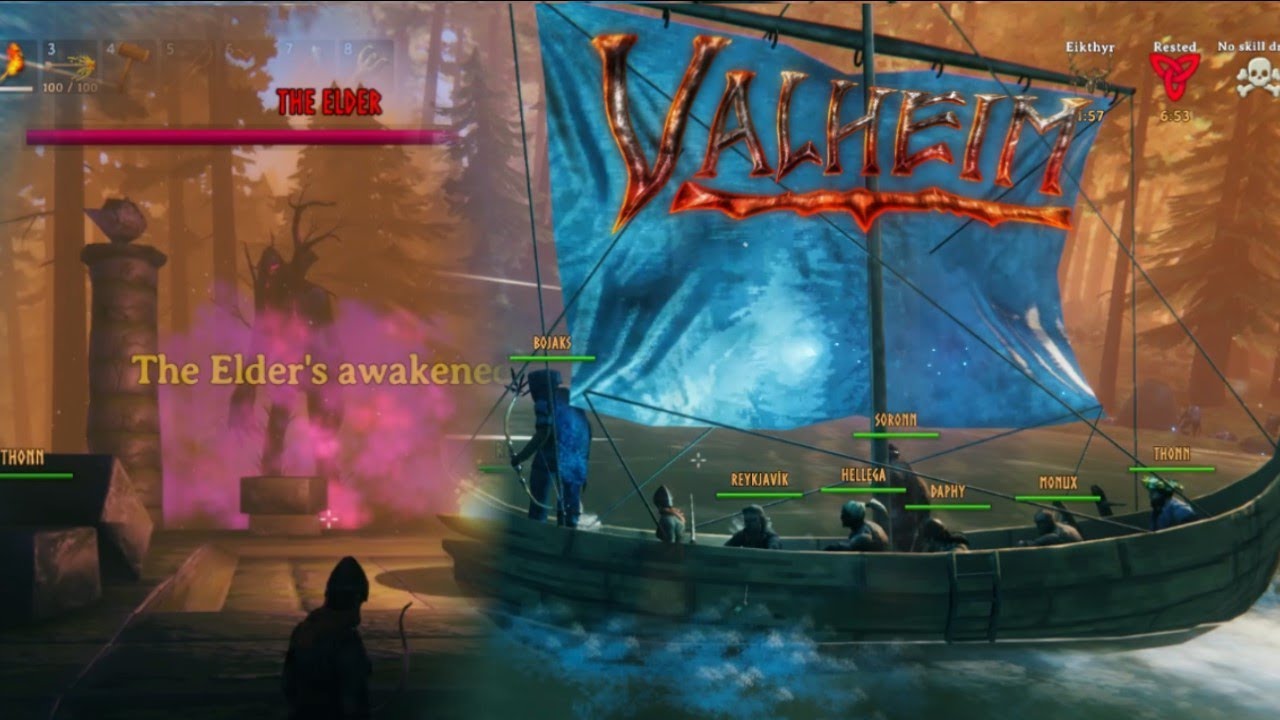 We are Vikings - continue journey by water to battle the Elder Boss # ...
