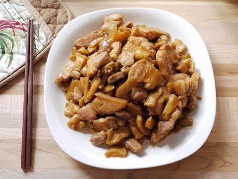Stir fry Sweet Pork Belly with Preserved Turnip (a common dish in Hong ...