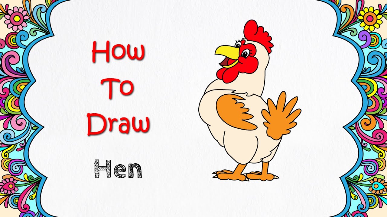 How to draw Hen || How to draw Hen Step By Step || Cool Colors - YouTube