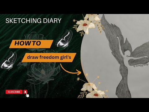 How to draw freedom girls // Fly in the open sky like free birds ...
