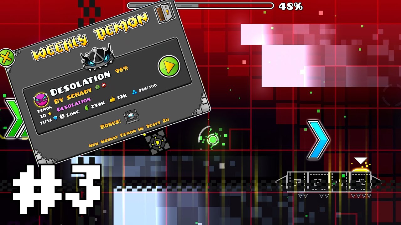 DESOLATION - WEEKLY DEMON #3 - 2.2 GEOMETRY DASH 100% NORMAL MODE - YouTube