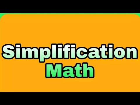 Simplification - 01 - YouTube