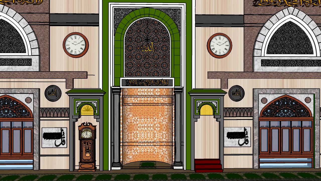 Malur masjid interior design - YouTube
