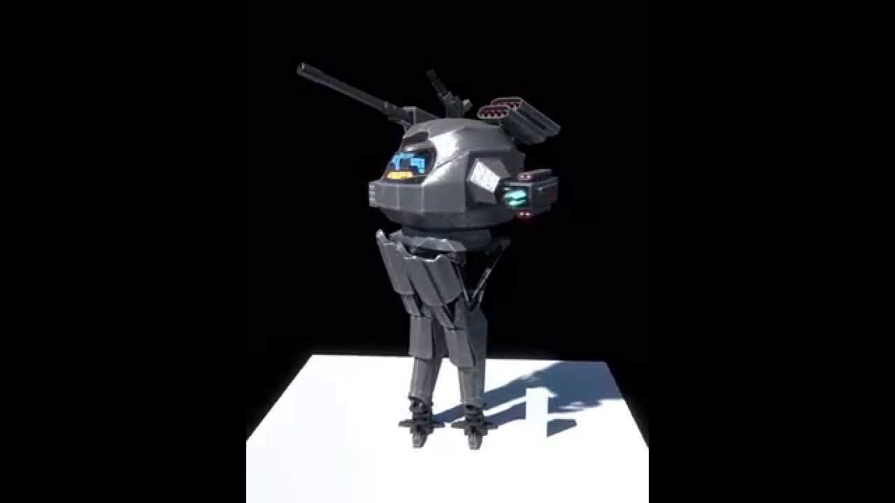 Mechanical rig animation test - YouTube