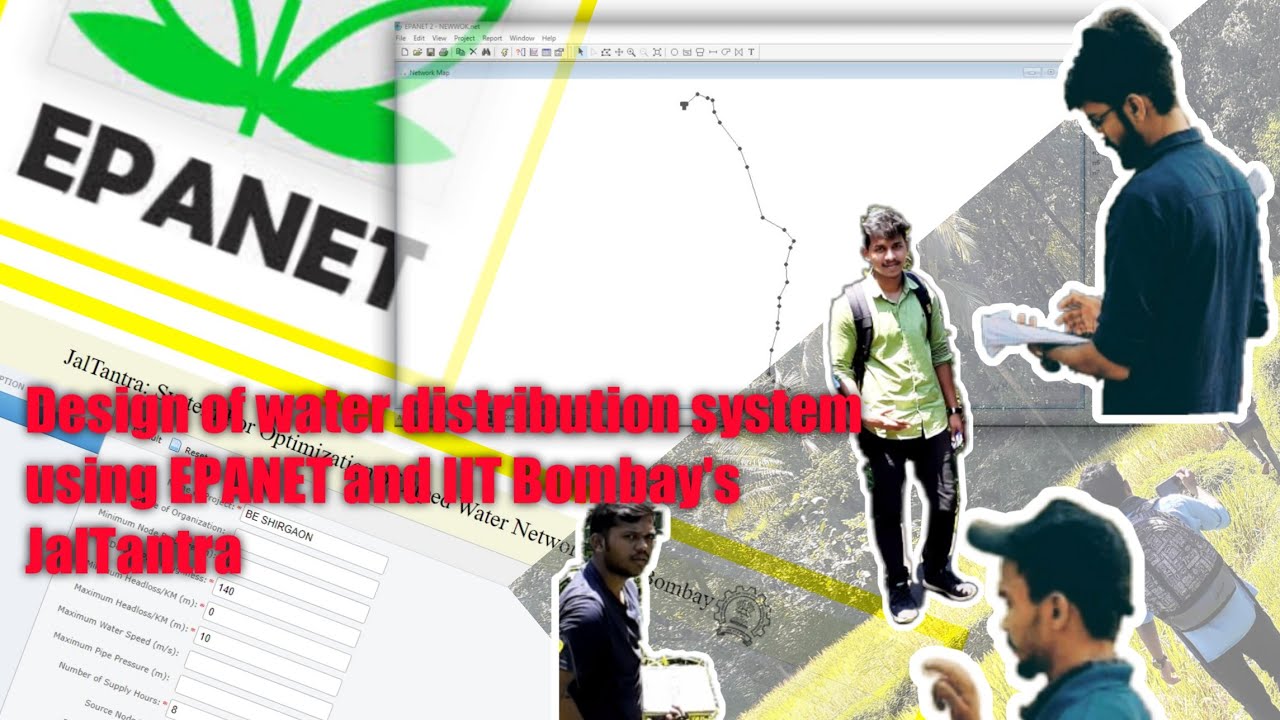 Design of water distribution System using EPANET and Jaltantra - YouTube