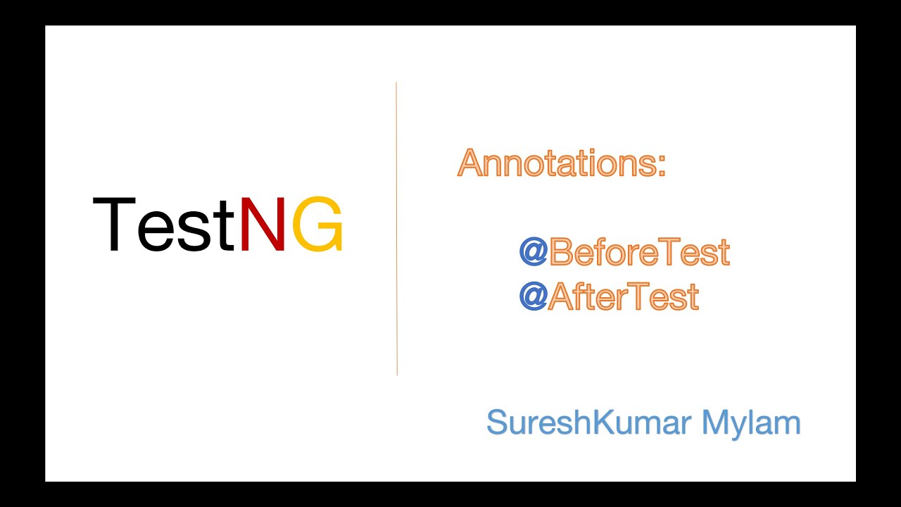 Testng Beforetestandaftertest Youtube 9270