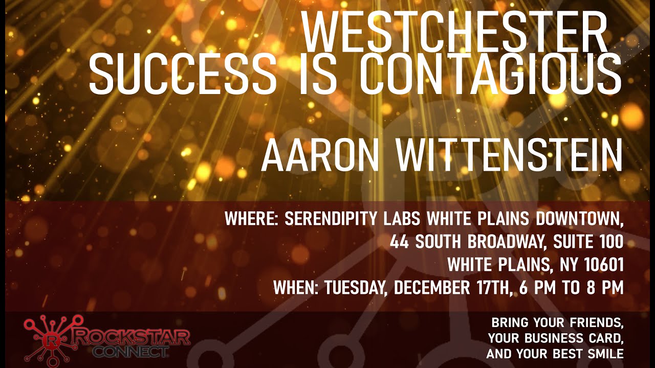 Westchester Success is Contagious invite | #RockstarConnect - YouTube