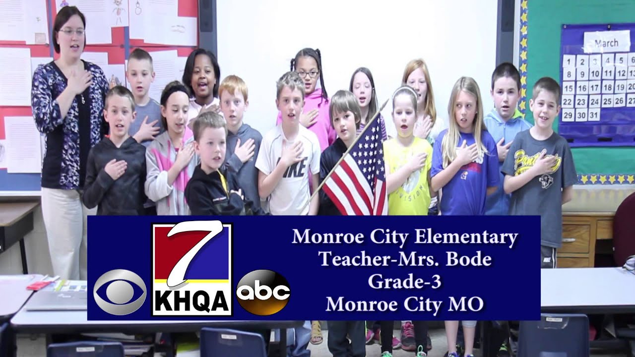 The Pledge of Allegiance by Ms. Bode's Class Monroe City - YouTube