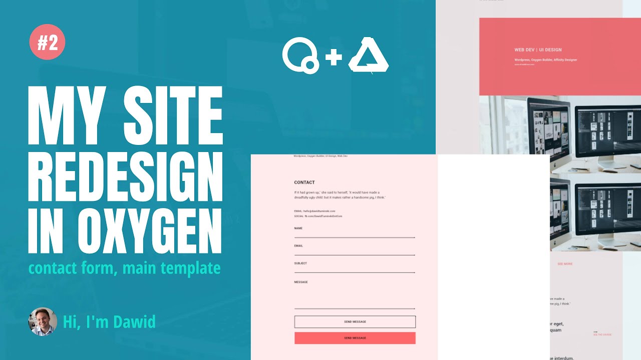 My Site Redesign in Oxygen Builder Part 2 - Template, Stylizing the ...