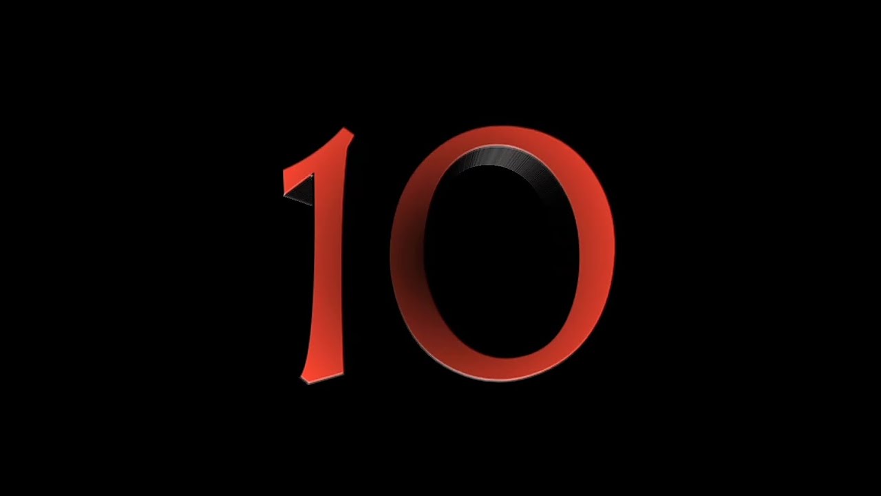 COUNTDOWN TIMER 10 TO 0 with animation and sound effect #3dtimer # ...