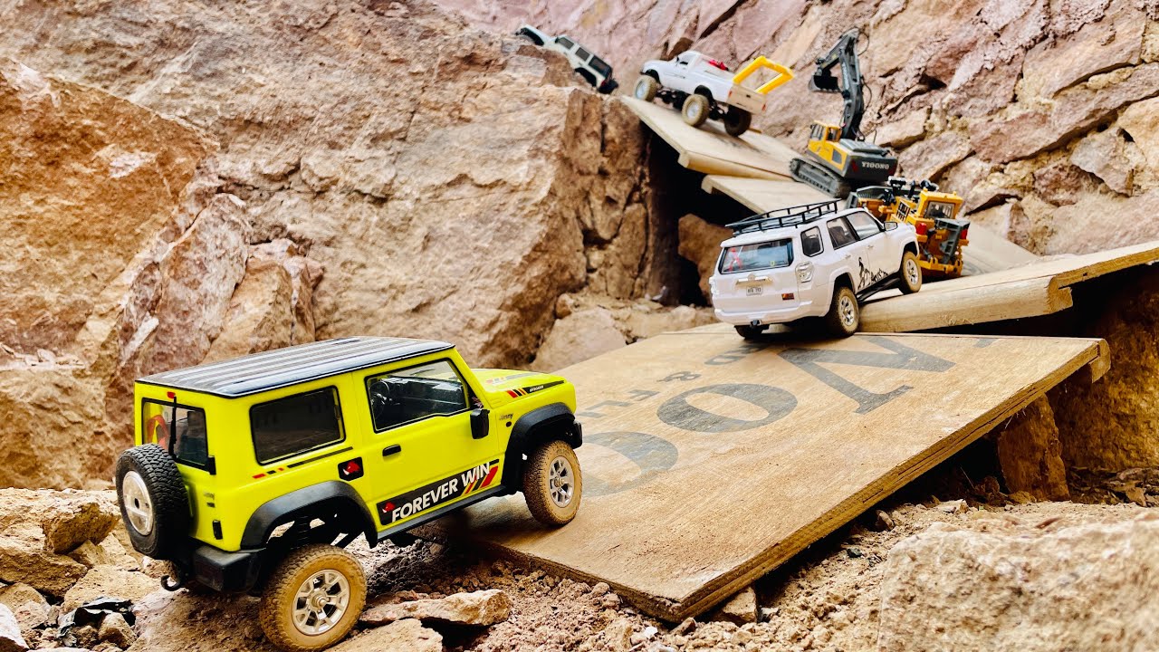 RC Cars World Biggest Ramp obstacle test || Fortuner, jimny, Jeep, #4x4 ...