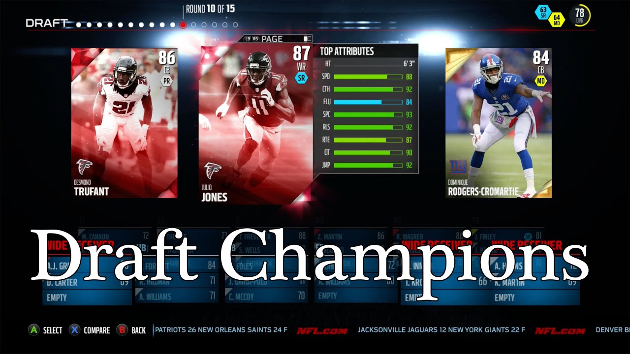 Madden 16 Draft Champions: FULL LIVE DRAFT - YouTube