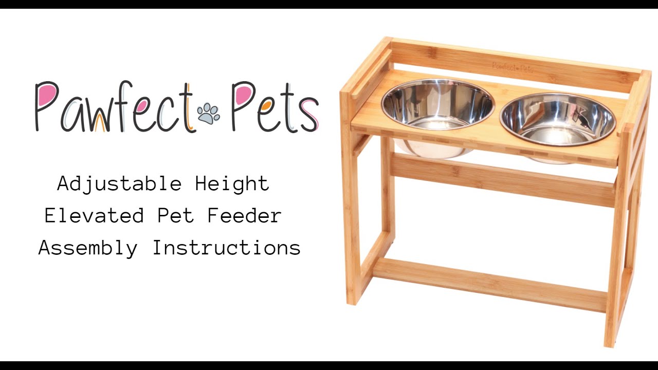 Pawfect Pets Adjustable Height Elevated Pet Feeder Assembly ...