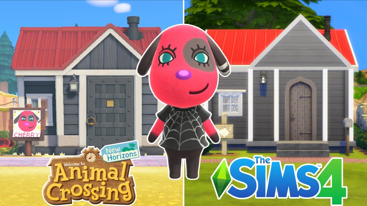 I built CHERRY 'S Animal Crossing House in The Sims 4! 🍒🏡 - YouTube