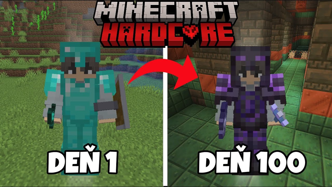PREŽIL Som 100 DNÍ a Získal Najviac OP Veci v Minecraft Hardcore - YouTube