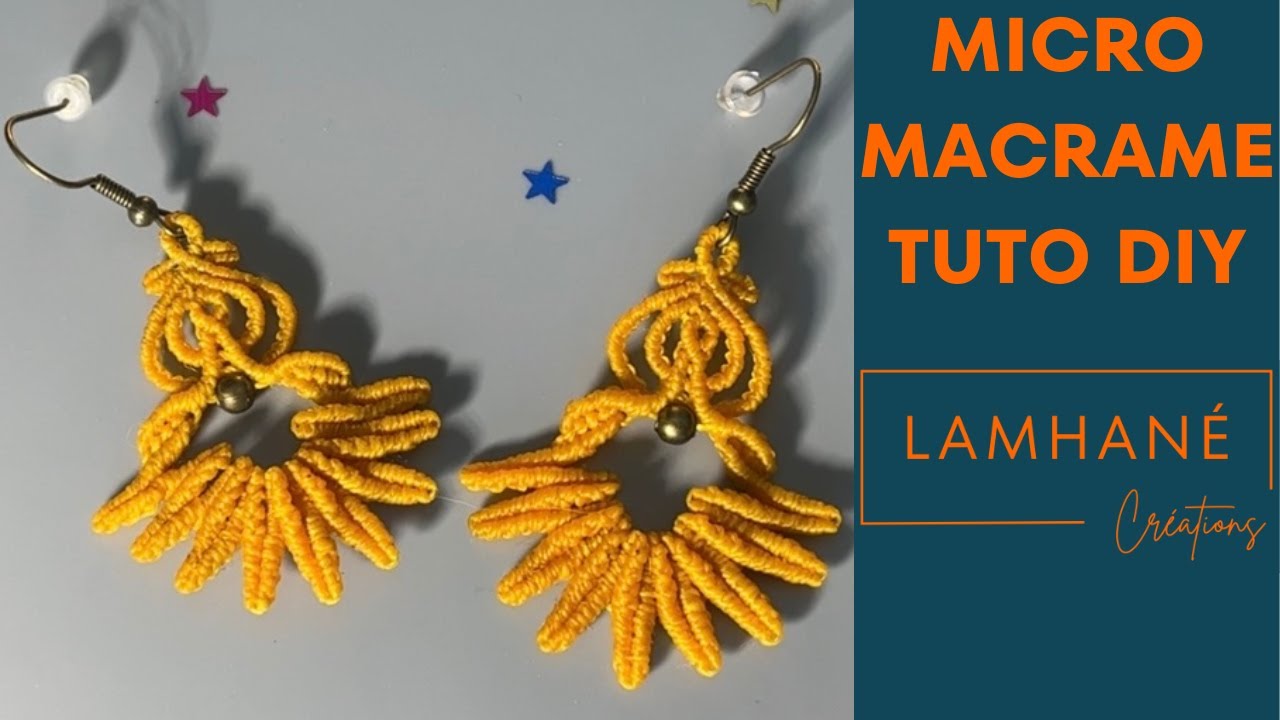 Tuto Micro-Macramé DIY : Boucles d'Oreilles "Solenn" - YouTube