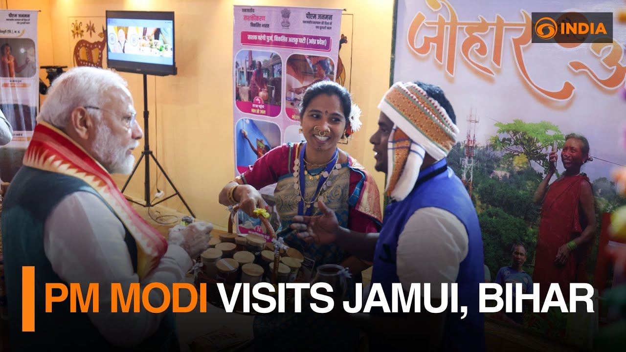 PM Modi visits Jamui, Bihar | DD India - YouTube