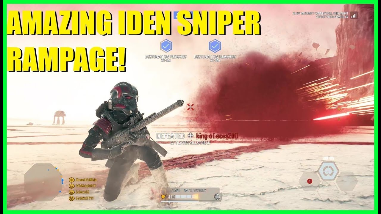 When you have amazing aim with Iden Versio! Sniper rampage! - SWBF2 ...
