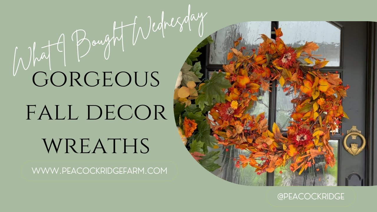 What I Bought Wednesday-Gorgeous Fall Wreaths - YouTube