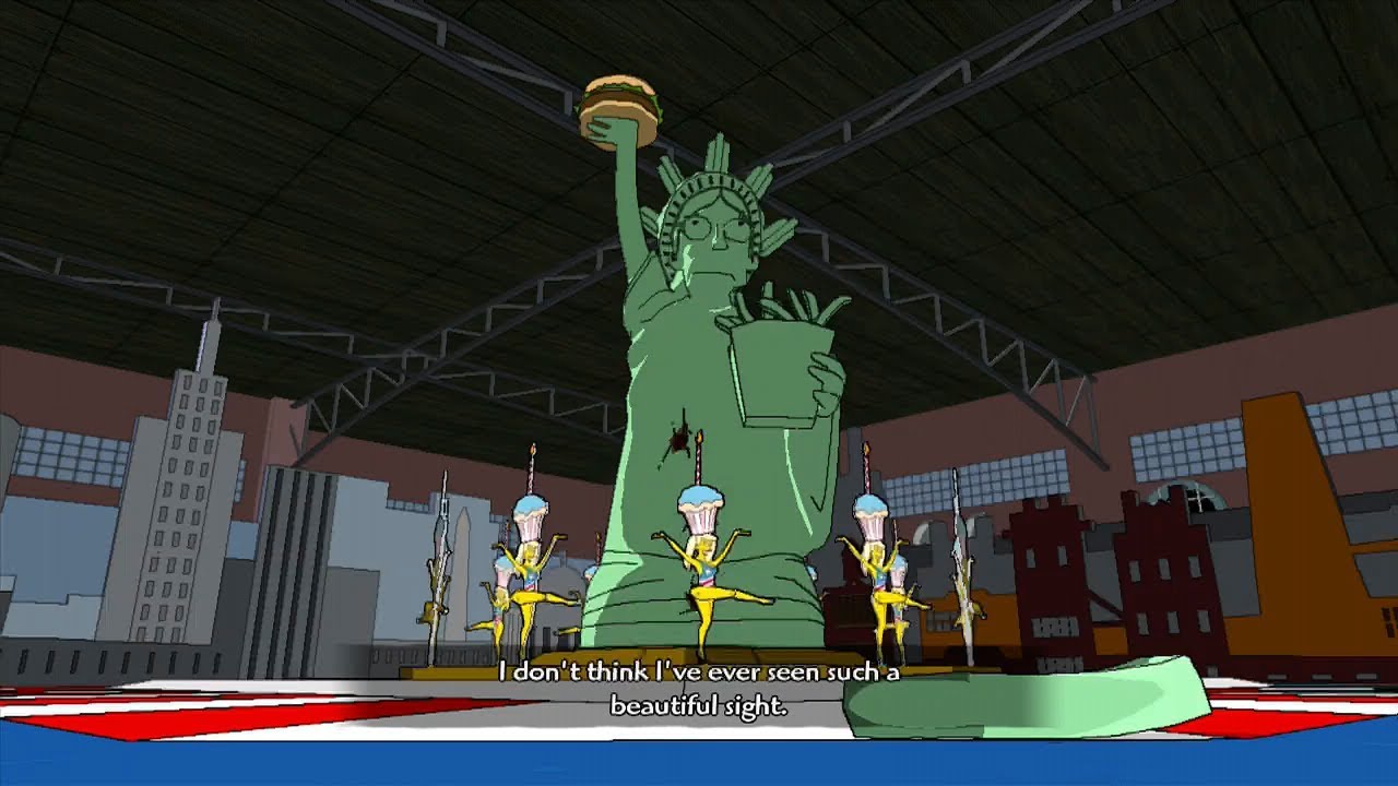 DESTROYING THE STATUE OF LIBERTY - The Simpsons Game Ep 2 - YouTube