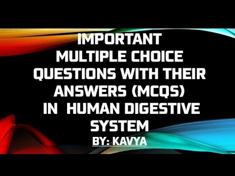 Mcqs Important multiple choice questions in Human digestive system # ...