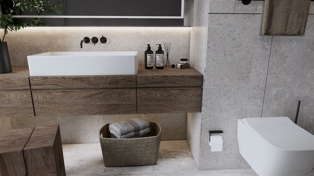 Enscape sketchup bathroom... - YouTube
