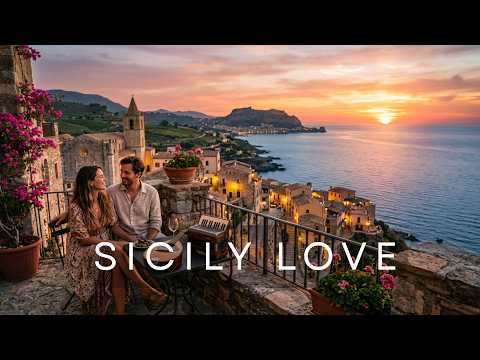 Romantic Sicily Evening 🇮🇹 | 1 Hour Sicilian Folk Music & Coastal Sunset Ambience