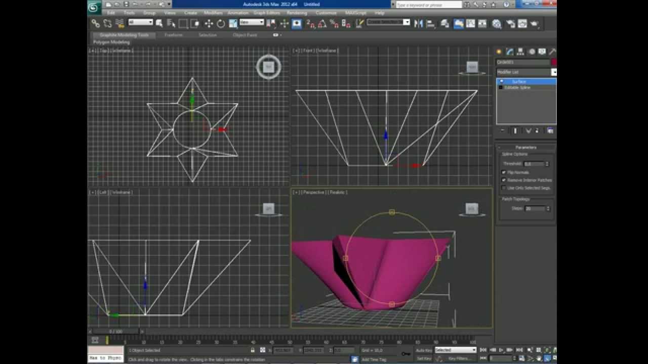 Videotutorial Autodesk 3dsmax - #9 Spline part 4 Cross section - YouTube