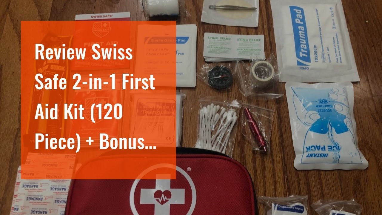 Review Swiss Safe 2-in-1 First Aid Kit (120 Piece) + Bonus 32-Piece ...