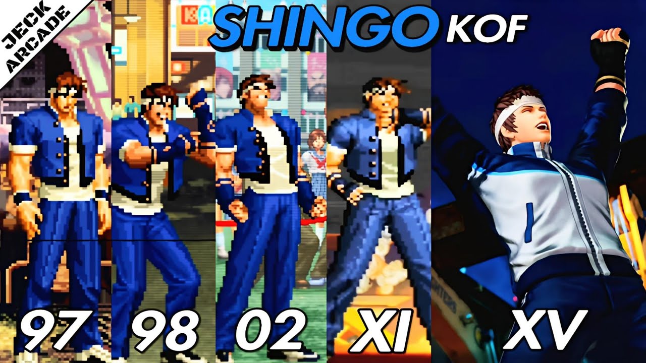 Quick Comparison - Shingo - KOF XV, XI, 02, 98, 97 - YouTube