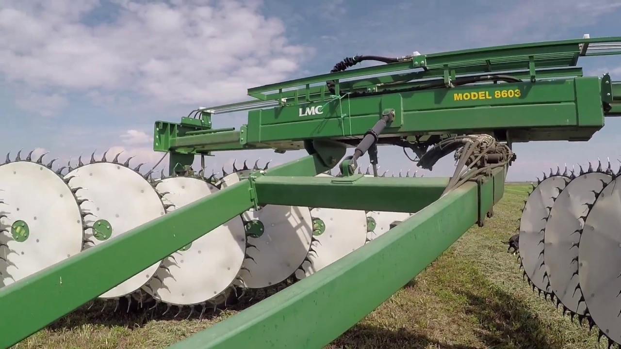 Allen 8603 wheel rake, wheat, and A/C - YouTube