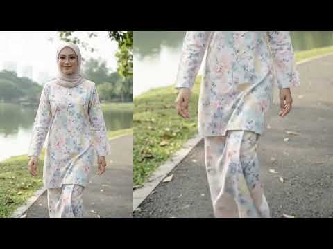 Ai model hijab malay women walking with high heels
